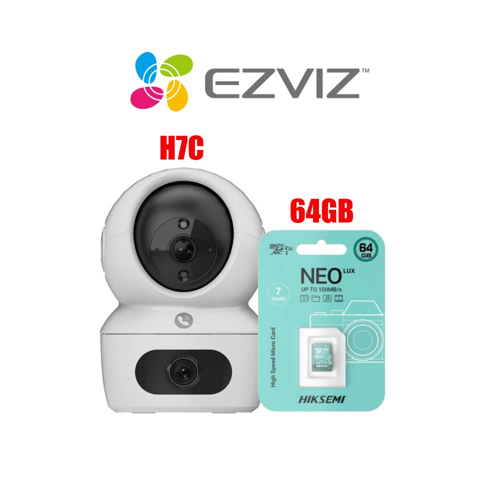 Cámara Ezviz H7C 4MP + 4MP Full HD + MicroSD 64GB - Securitron Perú